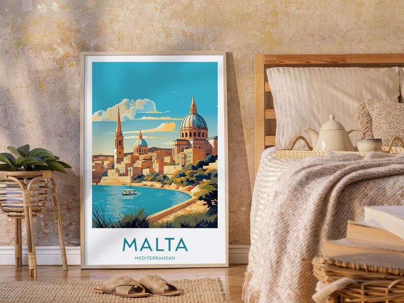 Malta Poster, Malta Digital Print Download, Malta Travel Poster Malta ...
