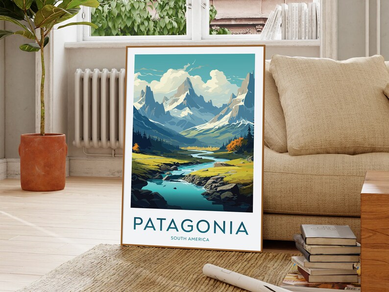 Patagonia Poster, Patagonia Digital Print Download, Patagonia Art ...