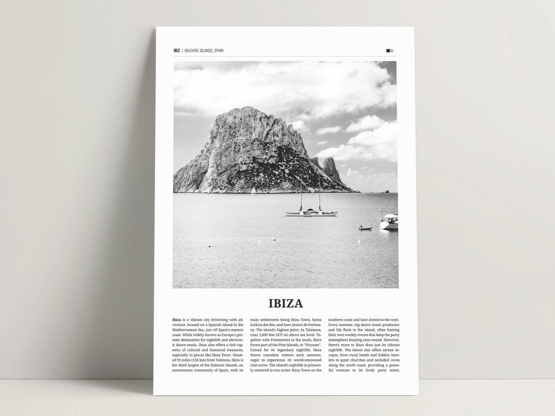 Ibiza Travel Poster Ibiza Poster Wall Art Balearic Islands Art Print Ibiza Vintage Poster Gift ...