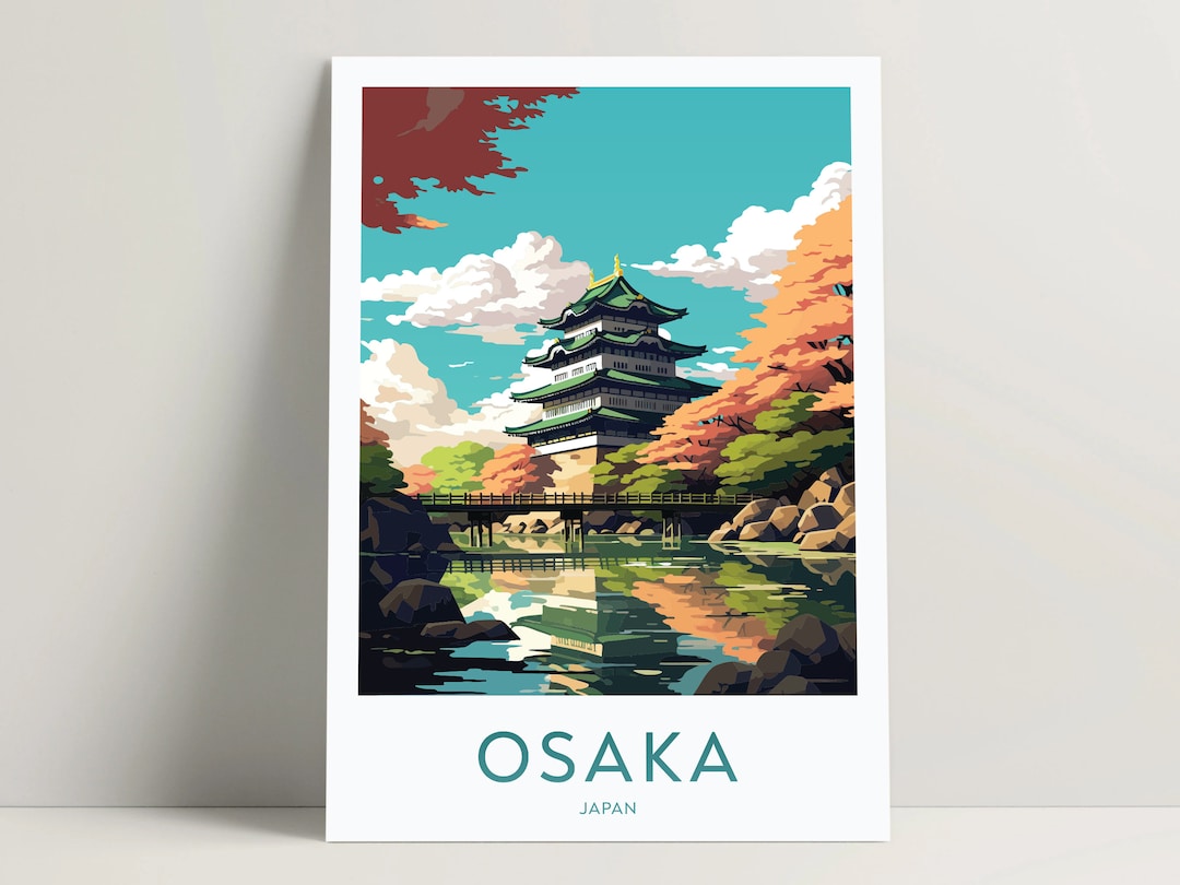 Osaka Poster, Osaka Digital Print Download, Osaka Travel Poster, Osaka ...