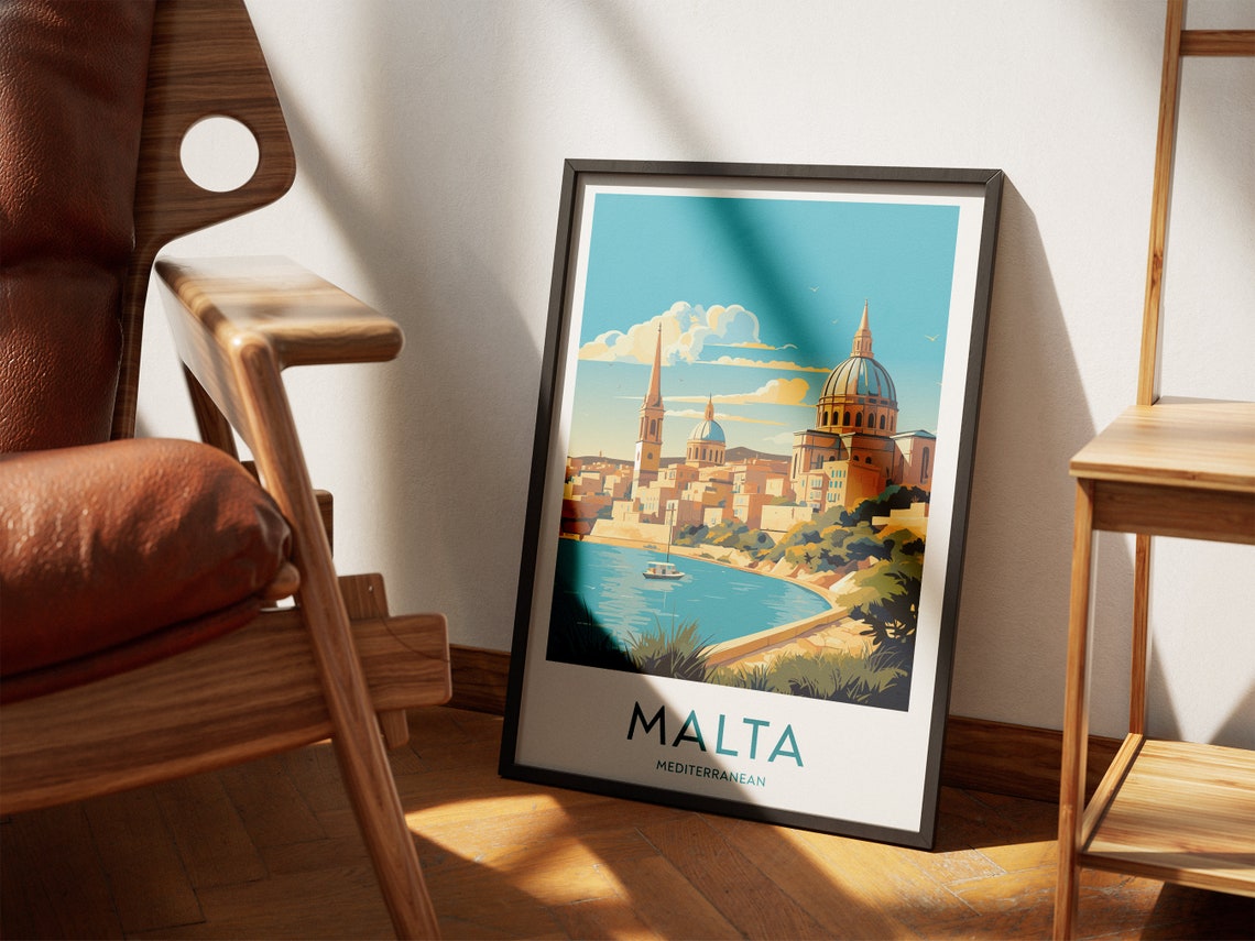 Malta Poster, Malta Digital Print Download, Malta Travel Poster Malta ...
