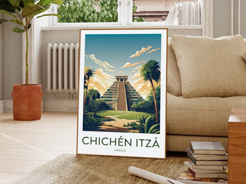 Chichen Itza Poster Chichen Itza Digital Print Download Chichen Itza ...