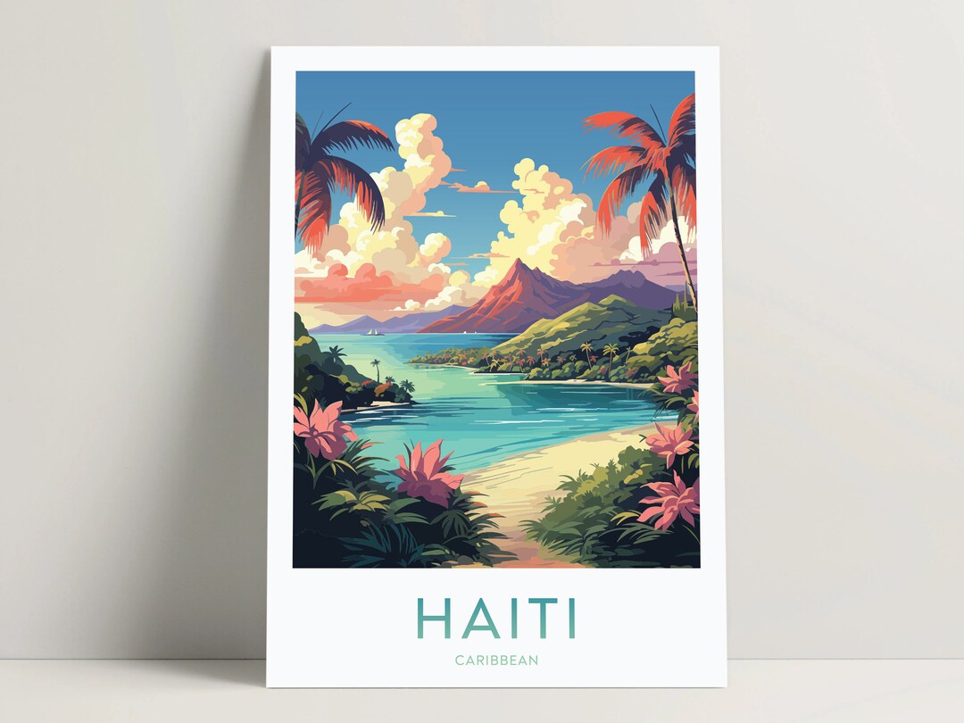 Haiti Poster, Haiti Digital Print Download, Haiti Travel Poster, Haiti ...