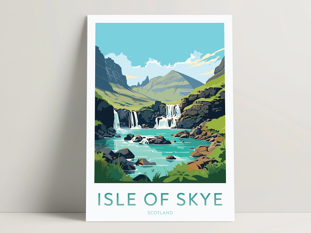 Isle of Skye Poster, Isle of Skye Digital Print Download, Fairy Pool ...