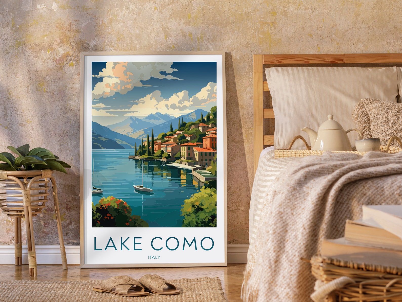 Lake Como Poster, Lake Como Digital Print Download, Lake Como Art ...
