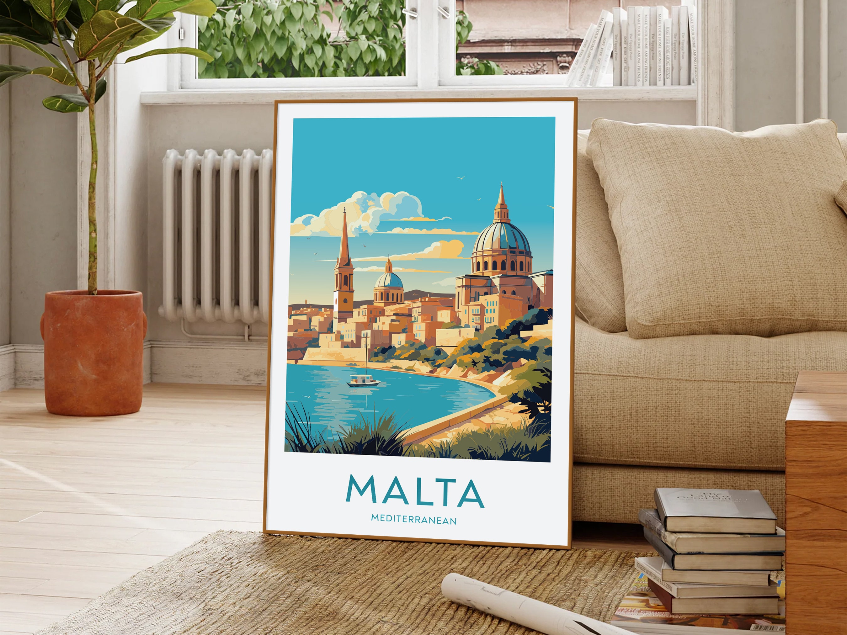 Malta Poster, Malta Digital Print Download, Malta Travel Poster Malta ...