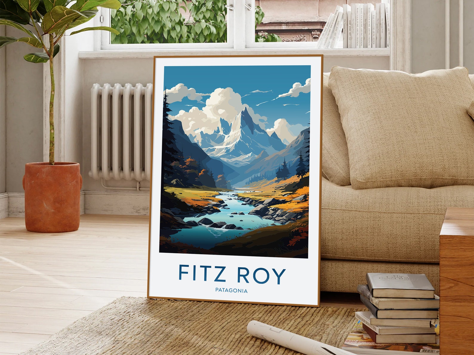 Fitz Roy Poster, Fitz Roy Digital Print Download, Fitz Roy Art Bedroom ...