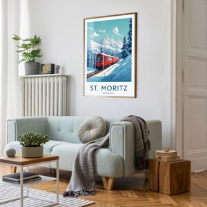 St Moritz Poster, St Moritz Digital Print Download, St Moritz Art ...