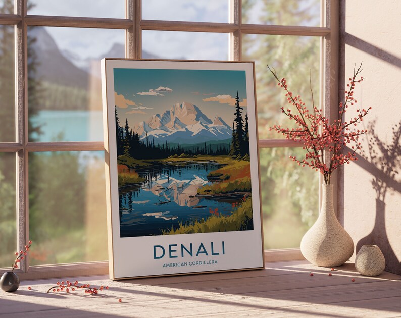 Mount Denali Poster, Denali Digital Print Download, Denali Art Bedroom Decor, Denali Gifts Ideas ...