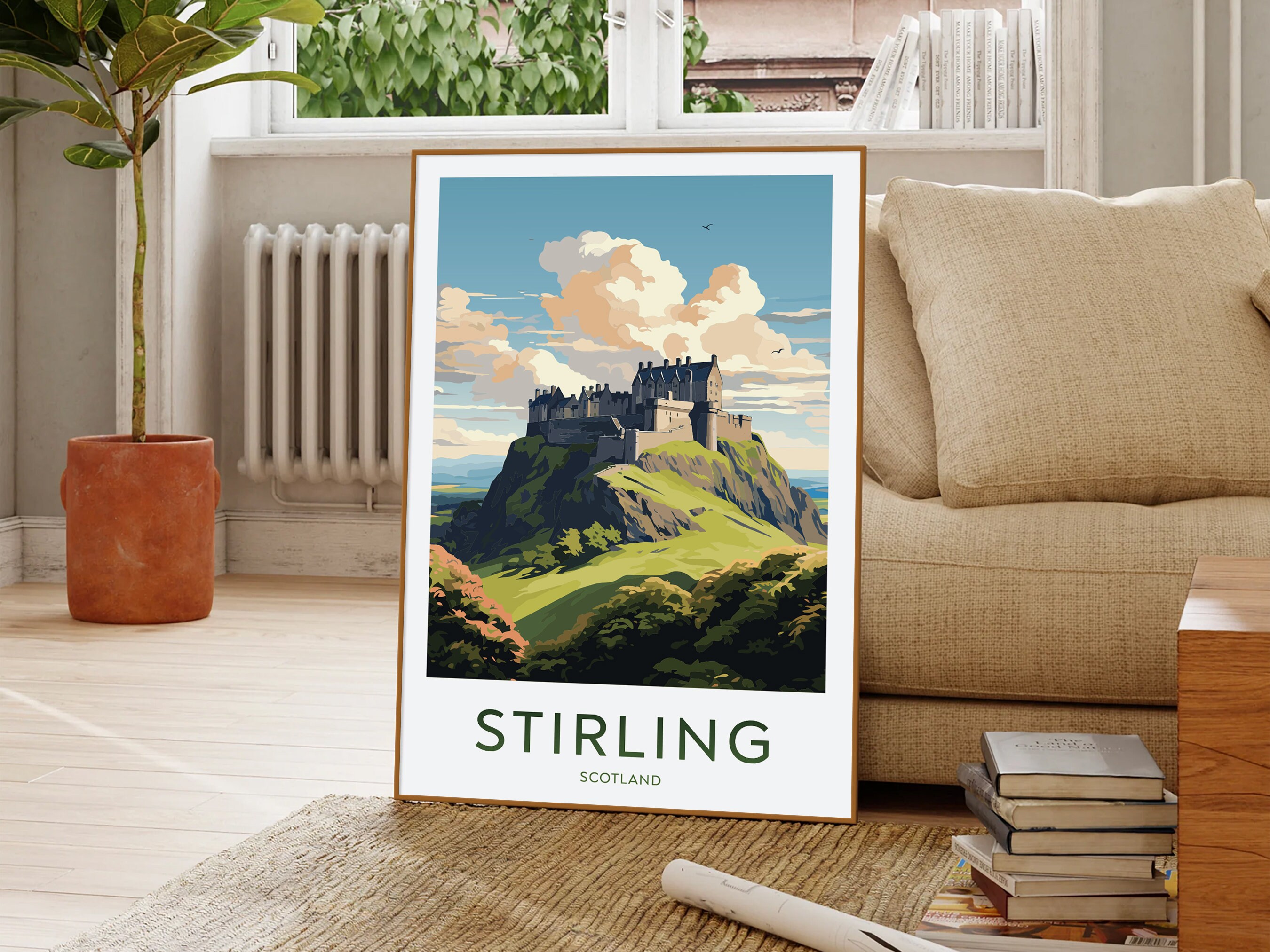 Stirling Poster, Stirling Digital Print Download, Stirling Castle Art ...
