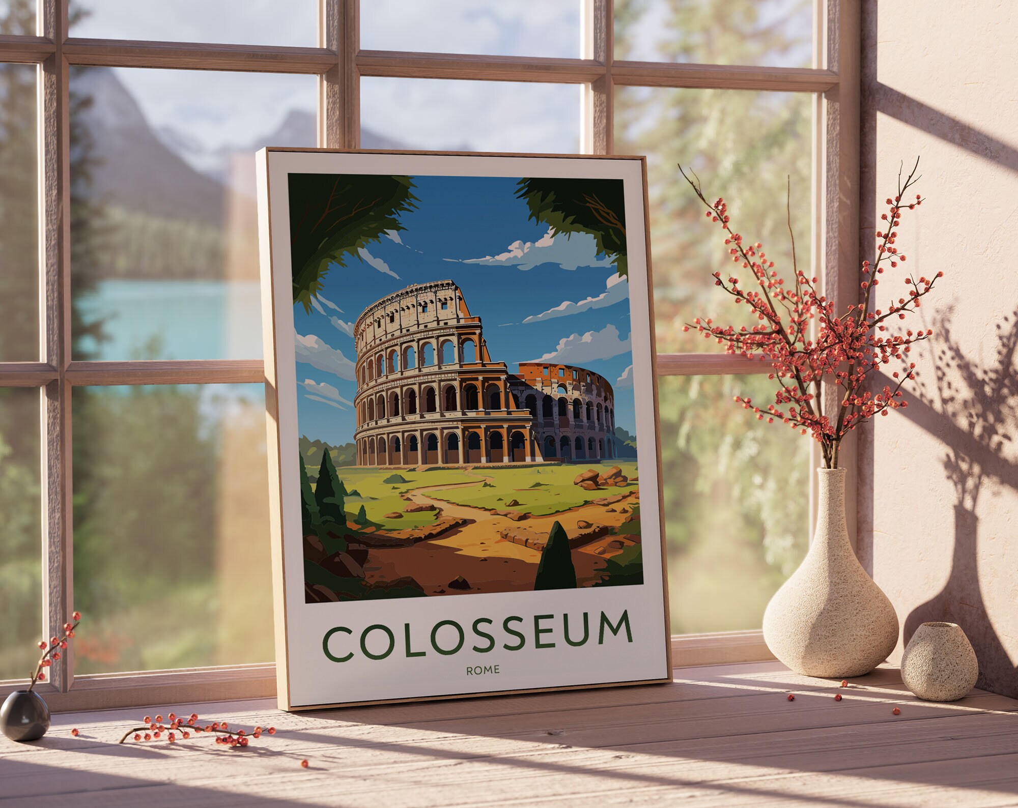 Colosseum Poster, Colosseum Digital Print Download, Colosseum Art ...