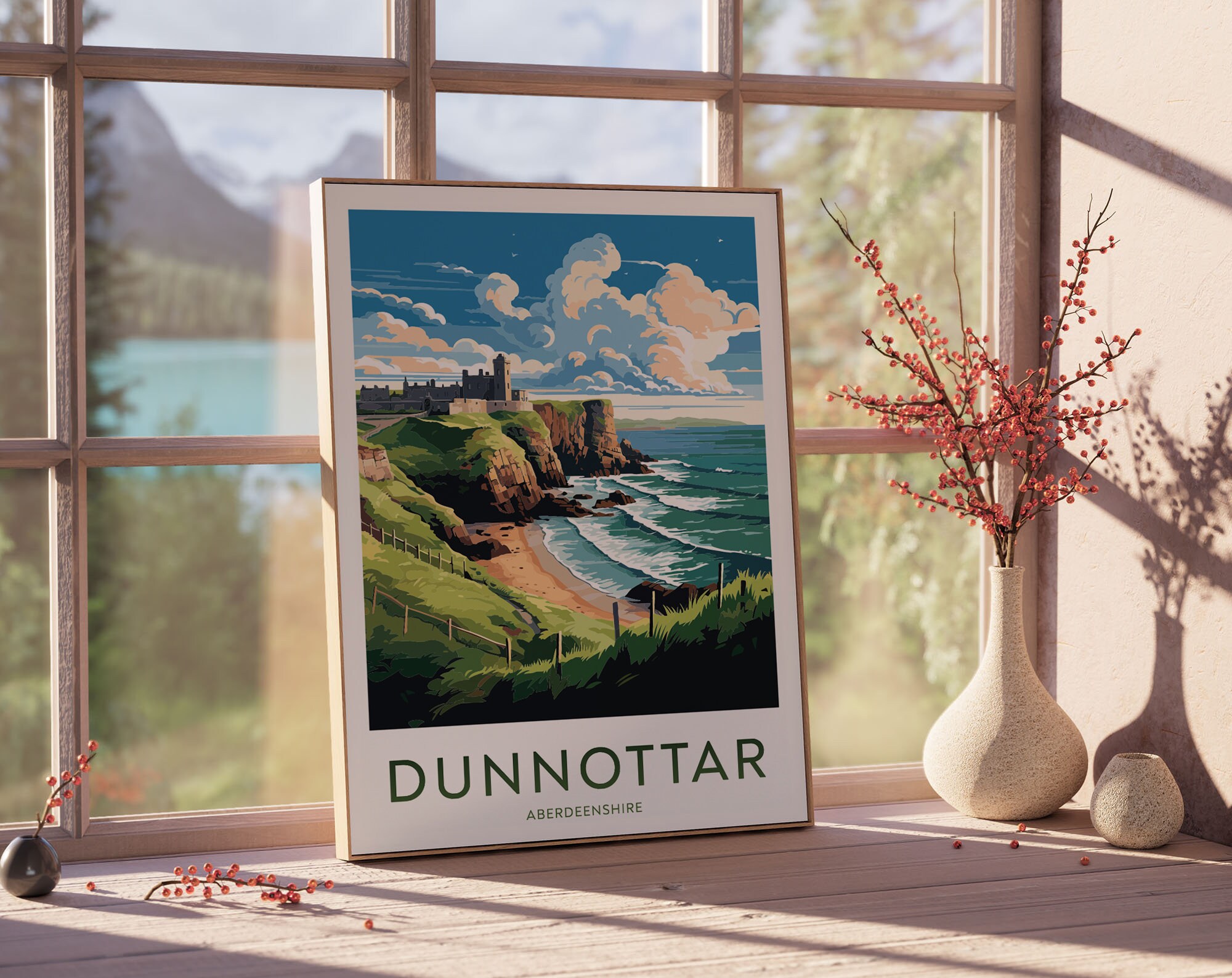 Dunnottar Castle Poster, Dunnottar Castle Digital Print Downloa ...