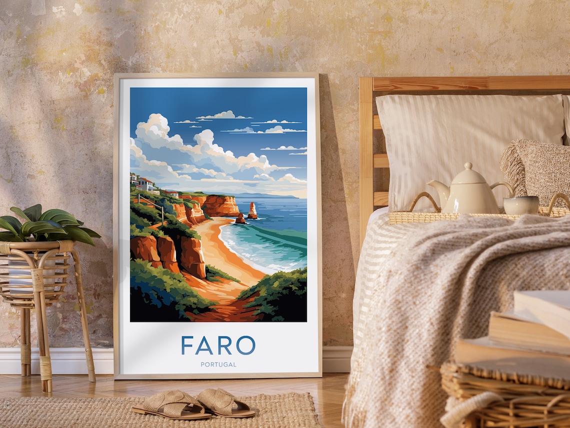 Faro Poster, Faro Digital Print Download, Faro Travel Poster, Faro Art ...
