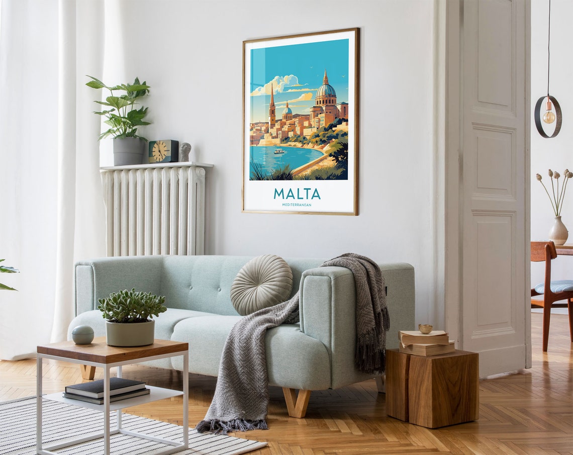 Malta Poster, Malta Digital Print Download, Malta Travel Poster Malta ...