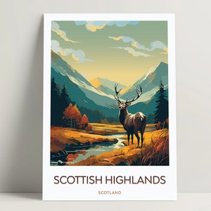 Scottish Highlands Poster, Scottish Highlands Digital Print Download ...