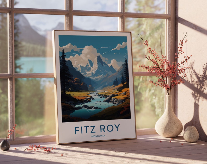 Fitz Roy Patagonia Poster, Travel Art Print (digital Download) - Etsy