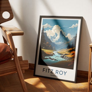 Fitz Roy Poster, Fitz Roy Digital Print Download, Fitz Roy Art Bedroom ...