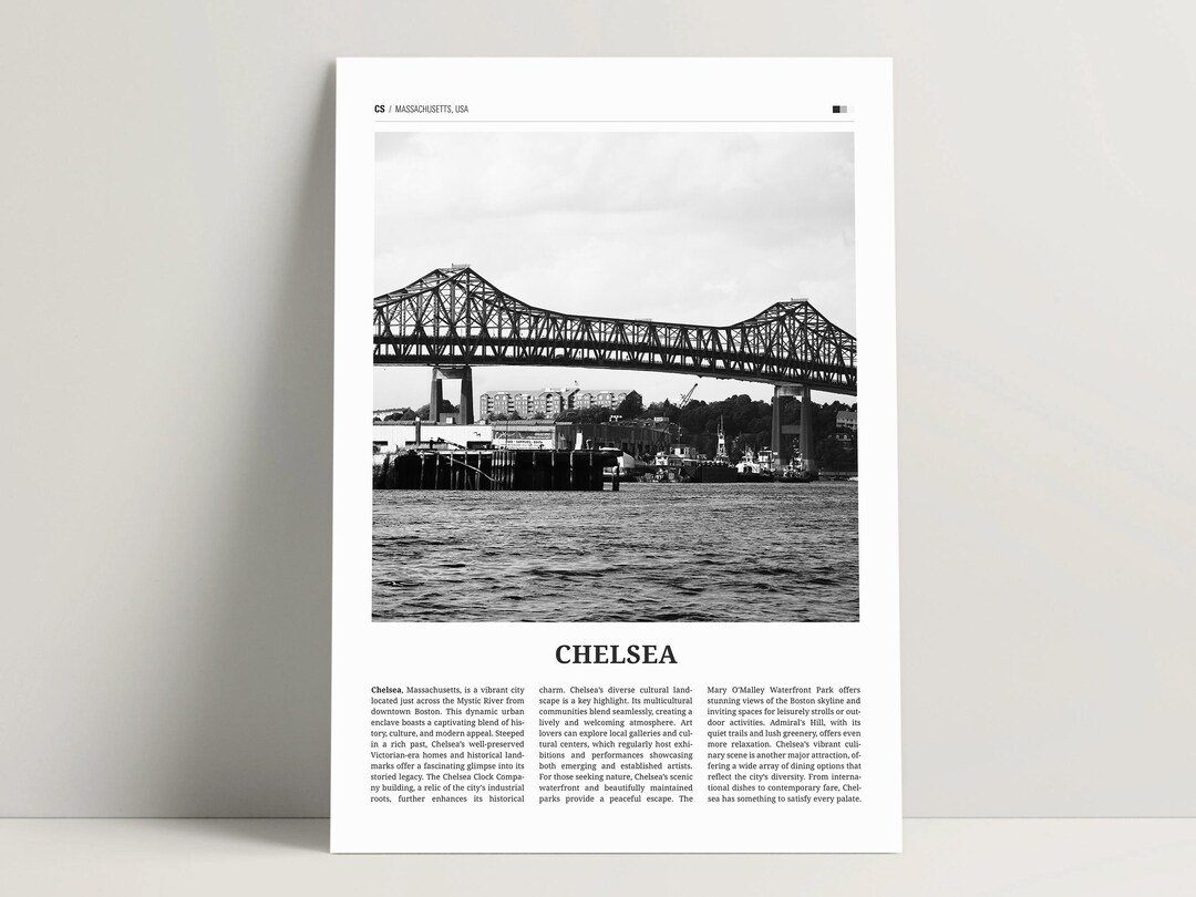 Chelsea Print Black & White, Chelsea Wall Art, Chelsea Poster, Tobin ...