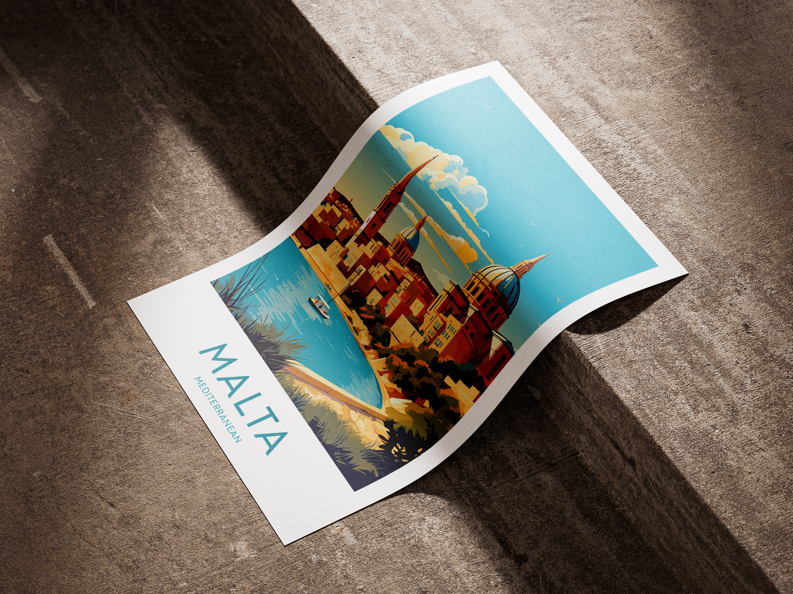 Malta Poster, Malta Digital Print Download, Malta Travel Poster Malta ...