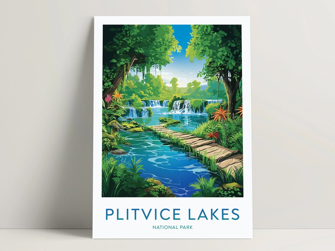 Plitvice Lakes National Park Poster, Plitvice Lakes Digital Print ...