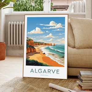 Algarve Coast Art Print, Portugal Travel Poster (digital Download) - Etsy