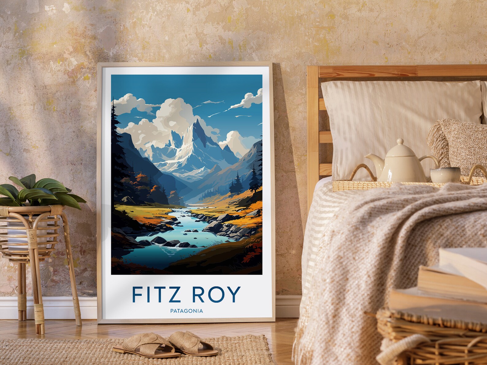 Fitz Roy Poster, Fitz Roy Digital Print Download, Fitz Roy Art Bedroom ...
