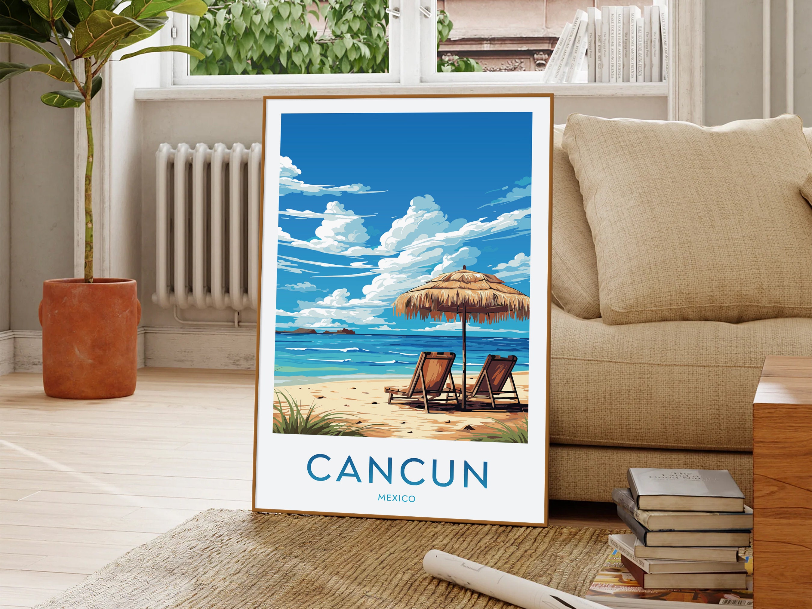 Cancun Poster, Cancun Digital Print Download Cancun Travel Poster ...