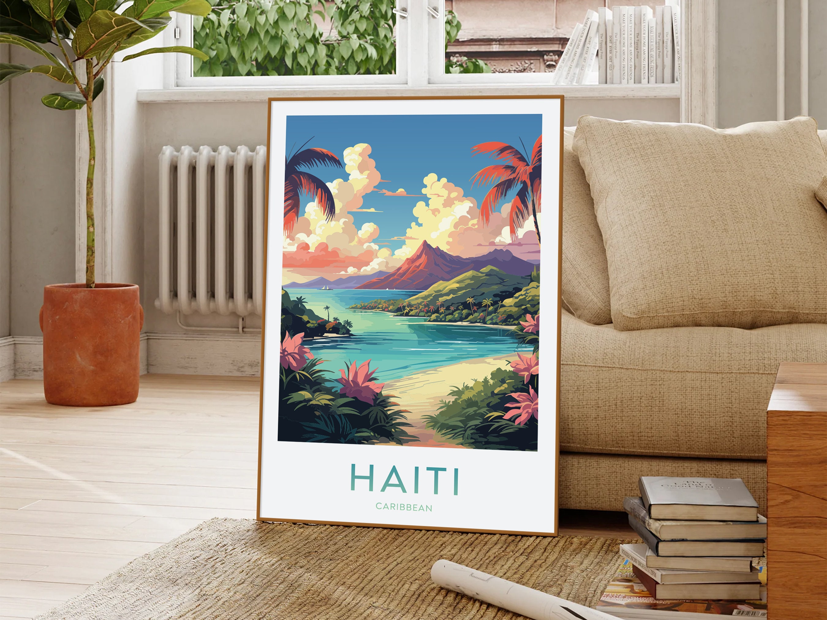 Haiti Poster, Haiti Digital Print Download, Haiti Travel Poster, Haiti ...