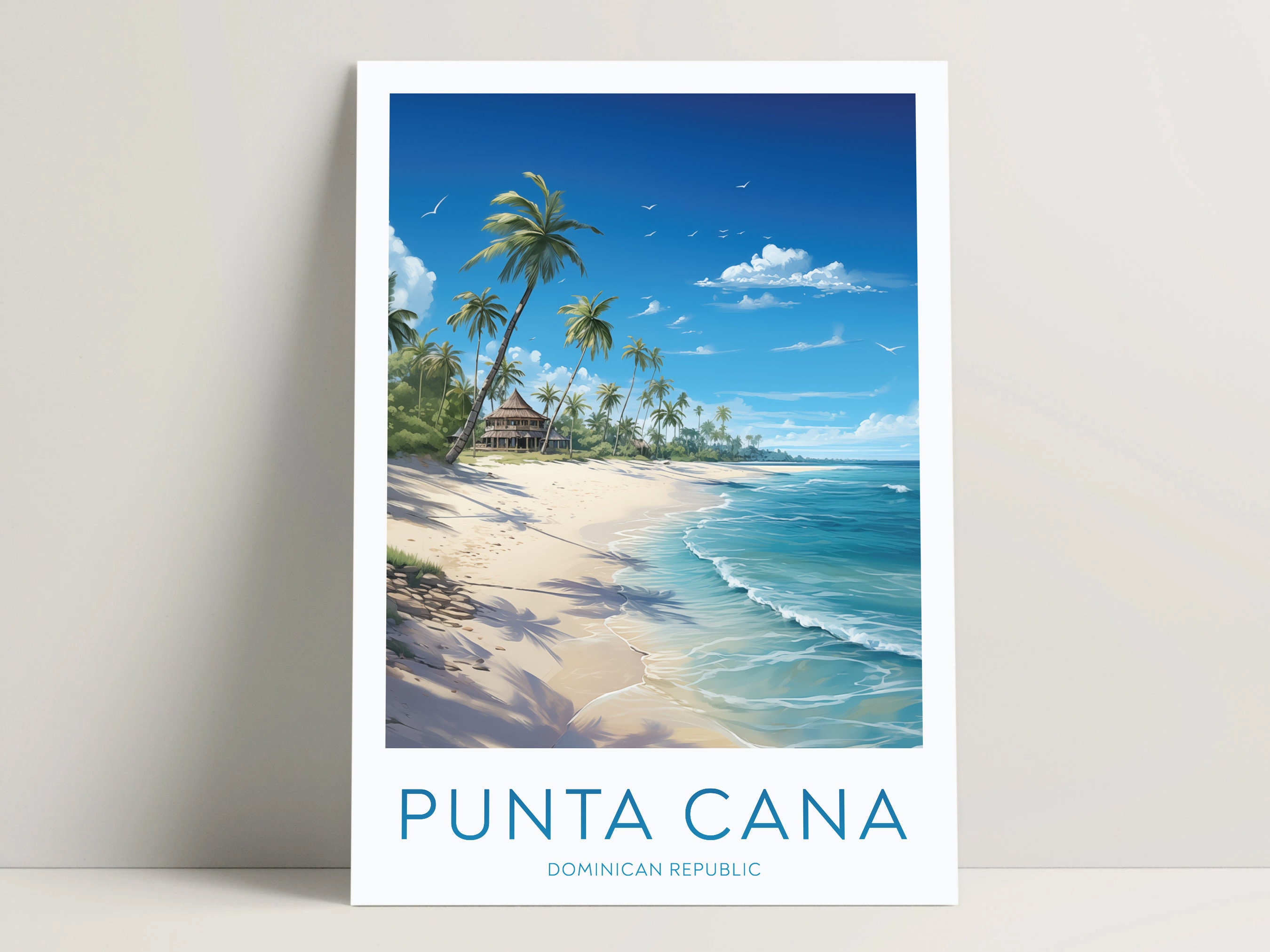 Punta Cana Beach Poster, Dominican Republic Art (digital Download) - Etsy