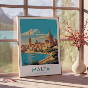 Malta Poster, Malta Digital Print Download, Malta Travel Poster Malta ...