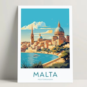 Malta Poster, Malta Digital Print Download, Malta Travel Poster Malta ...