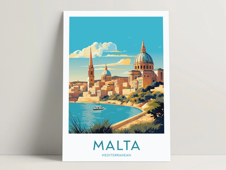 Malta Poster, Malta Digital Print Download, Malta Travel Poster Malta ...