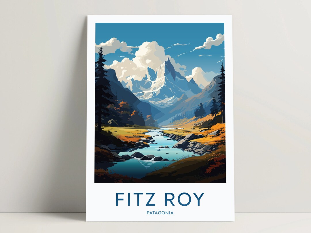 Fitz Roy Poster, Fitz Roy Digital Print Download, Fitz Roy Art Bedroom ...