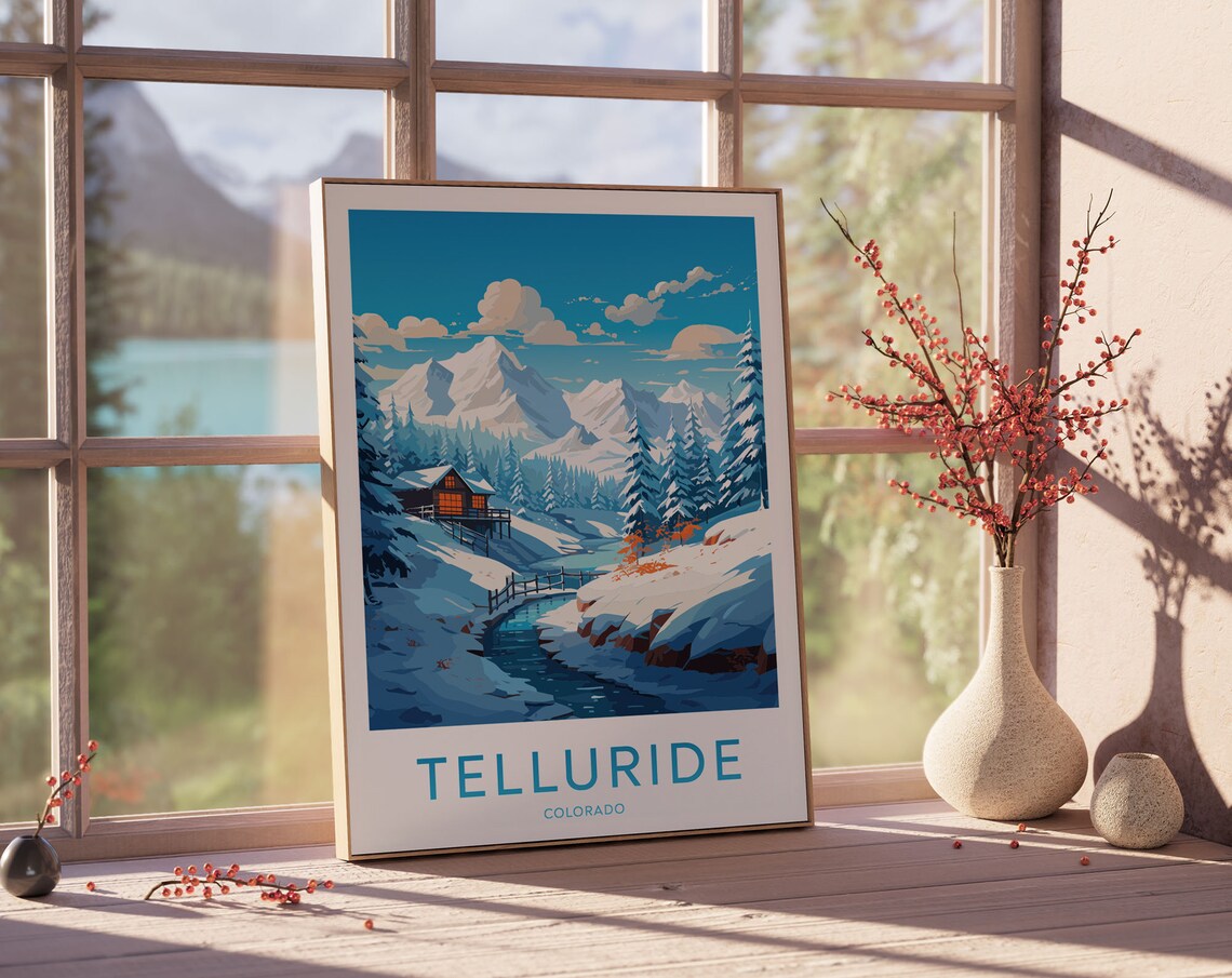 Telluride Poster, Telluride Digital Print Download, Telluride Art ...