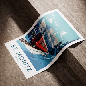 St Moritz Poster, St Moritz Digital Print Download, St Moritz Art ...