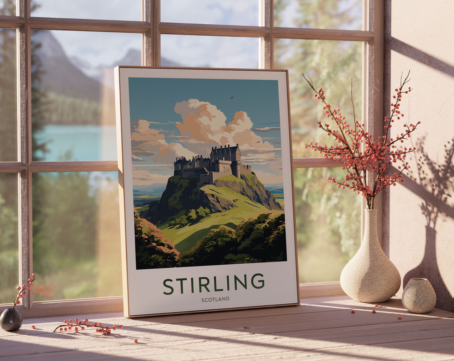 Stirling Poster, Stirling Digital Print Download, Stirling Castle Art ...
