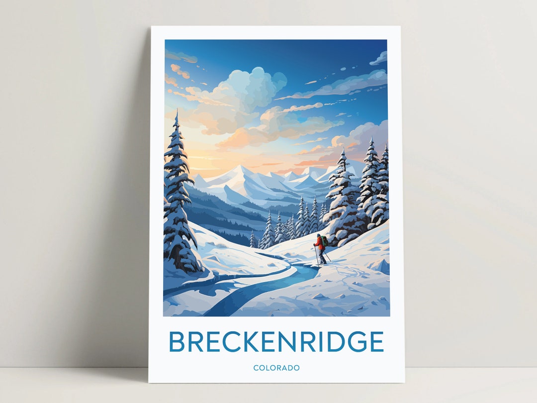 Breckenridge Colorado Winter Landscape Art Print (digital Download) - Etsy