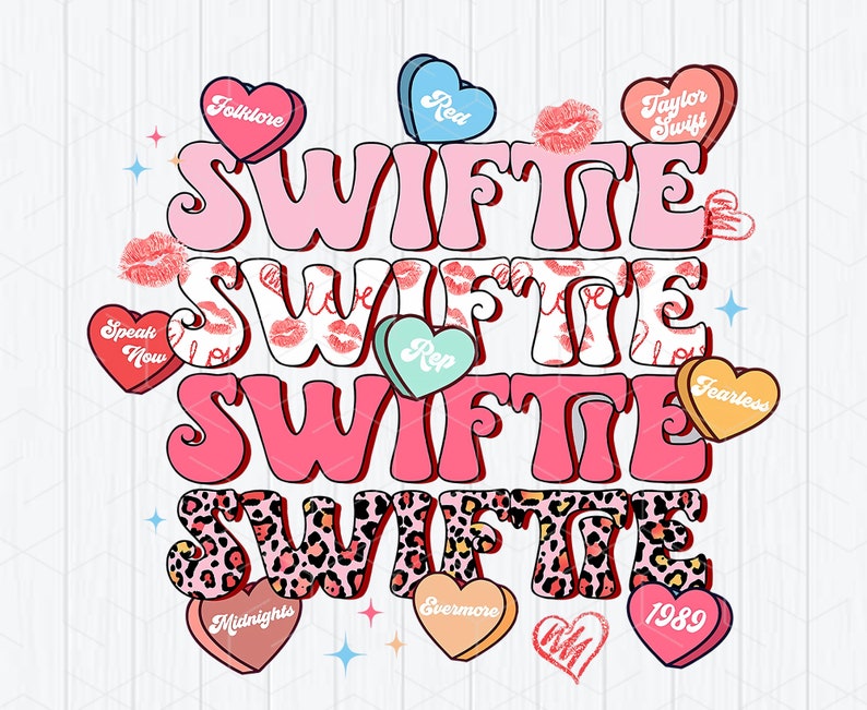 DT133 Swiftie Valentine Png, Cute Romantic Valentine's Day Png, Heart ...