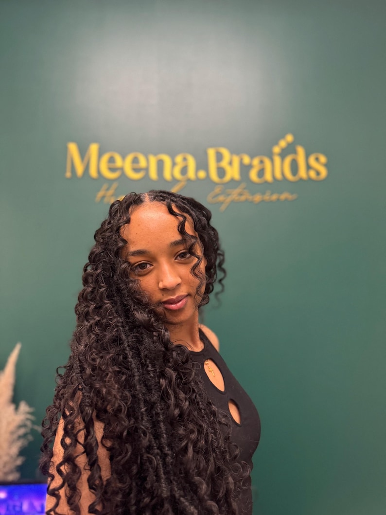Handmade Boho Crochet Faux Locs: Human Hair Water Wave Ends (50 Strands ...