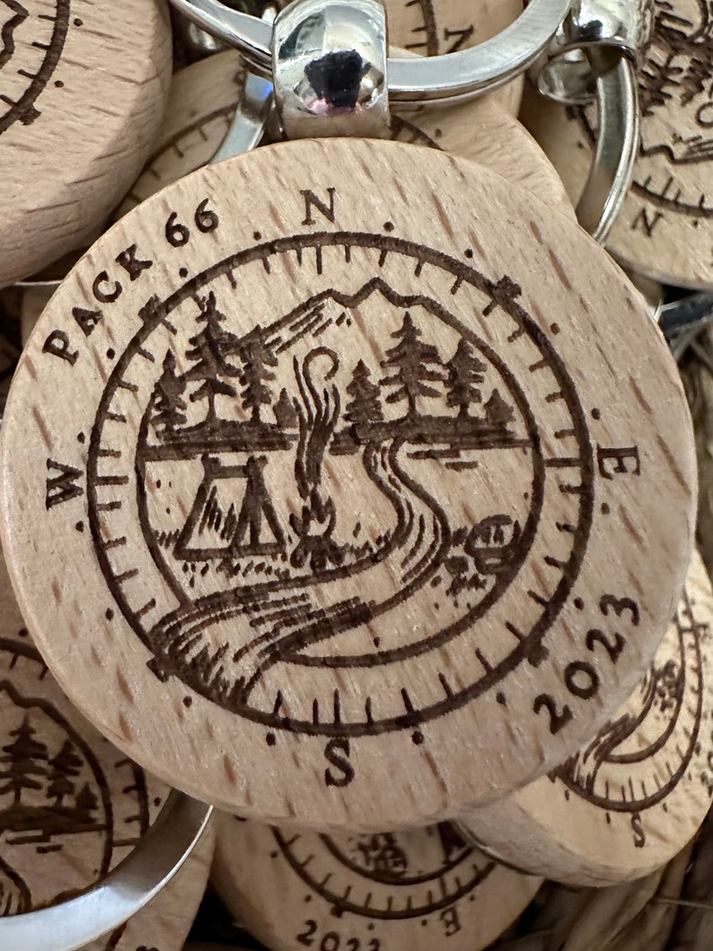 Wooden Keychains for Employee Appreciation. Corporate Gifts. Laser ...