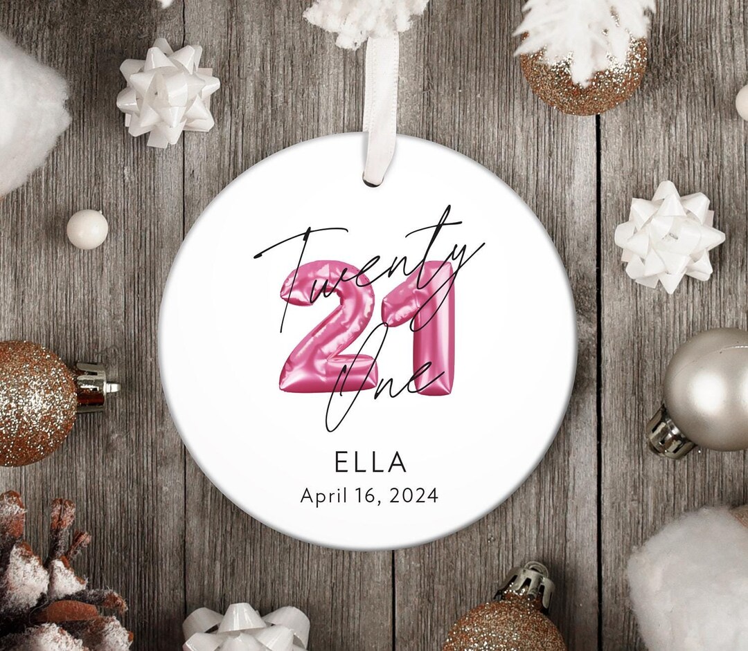 Personalized 21st Birthday Ornament, 21st Birthday Sis, 21st Birthday ...