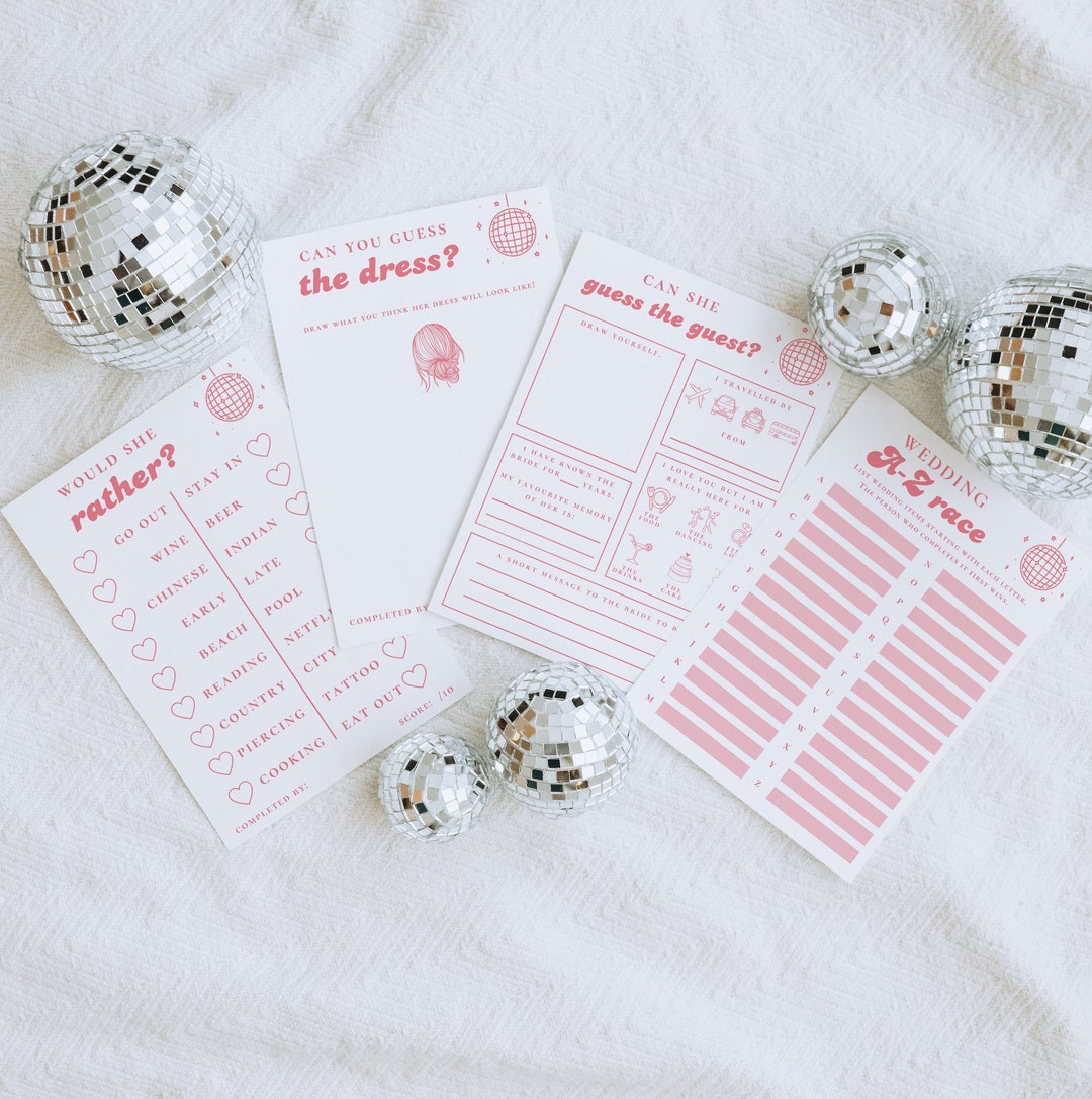 Hen Party Games, Hen Do, Bridal Shower Games, in My Bride Era | A6 ...