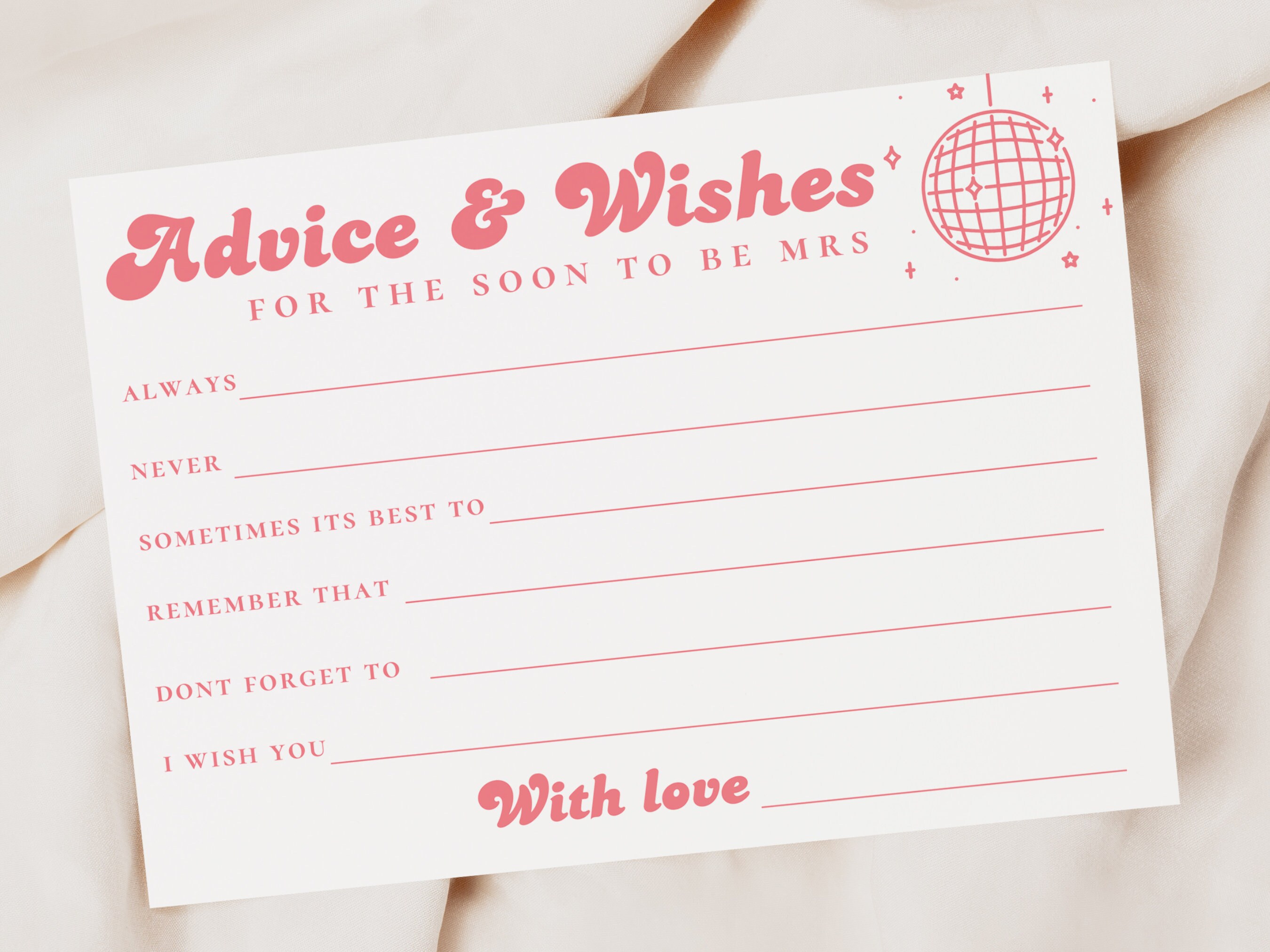 Hen Party Games, Advice to Bride, Hen Do, Bridal Shower Games, in My ...