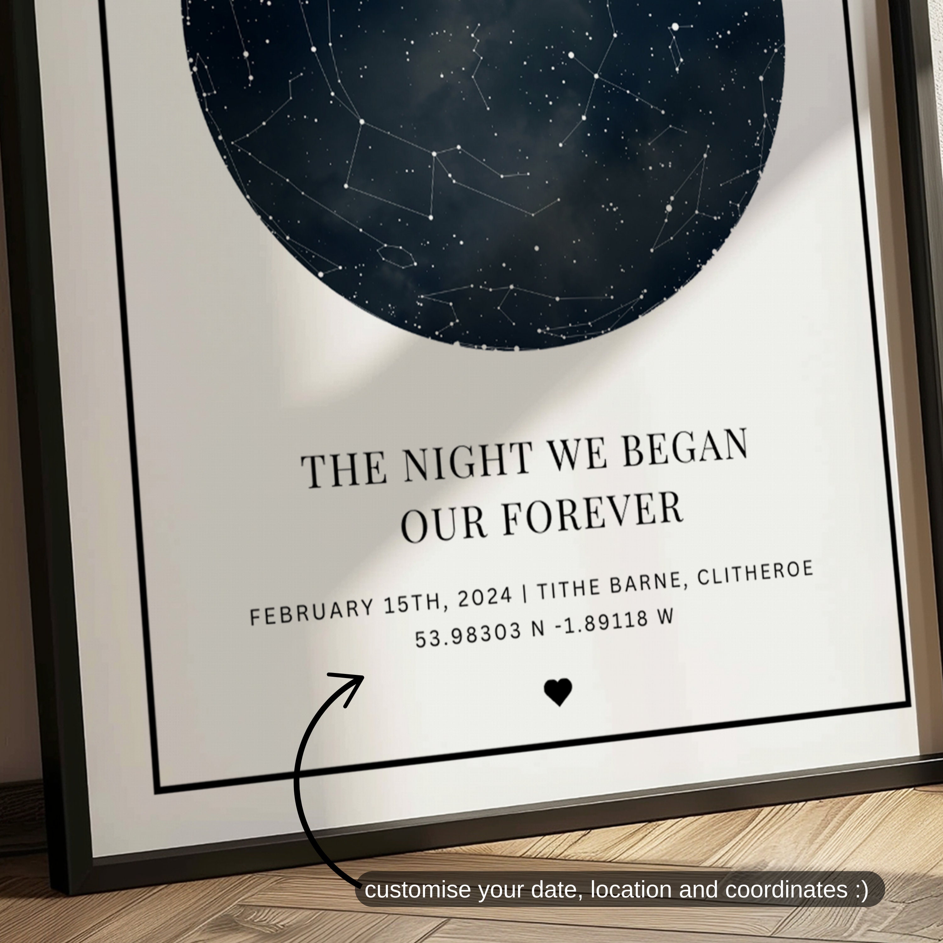 Custom Star Map, Wedding Gift, Star Map by Date,song Lyrics Wall Art, 9 ...