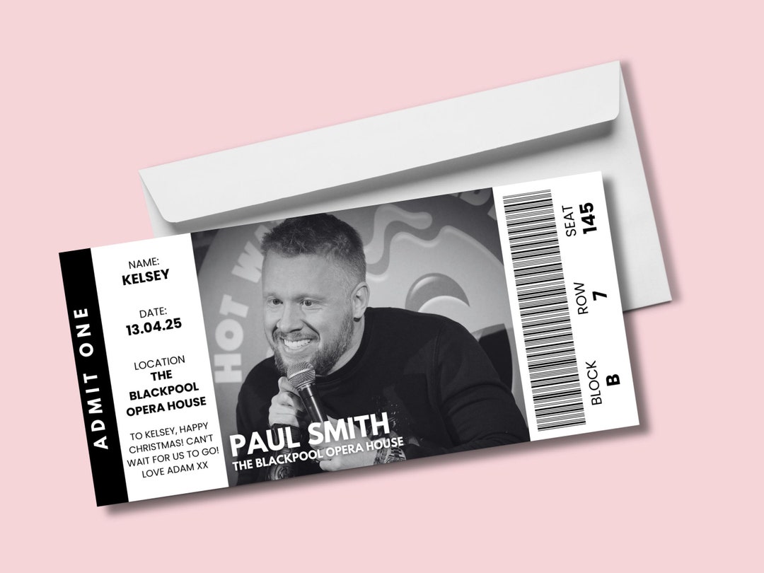 Paul Smith Physical Concert Ticket Christmas Gift, Christmas Gift ...