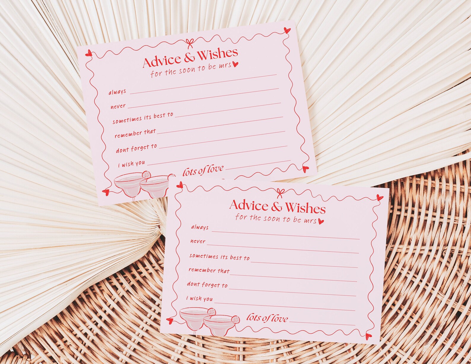 Advice for the Bride Cards // Margs and Matrimony, Bridal Shower, Hen ...