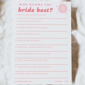 Hen Party Games, Hen Do, Bridal Shower Games, in My Bride Era | A6 ...