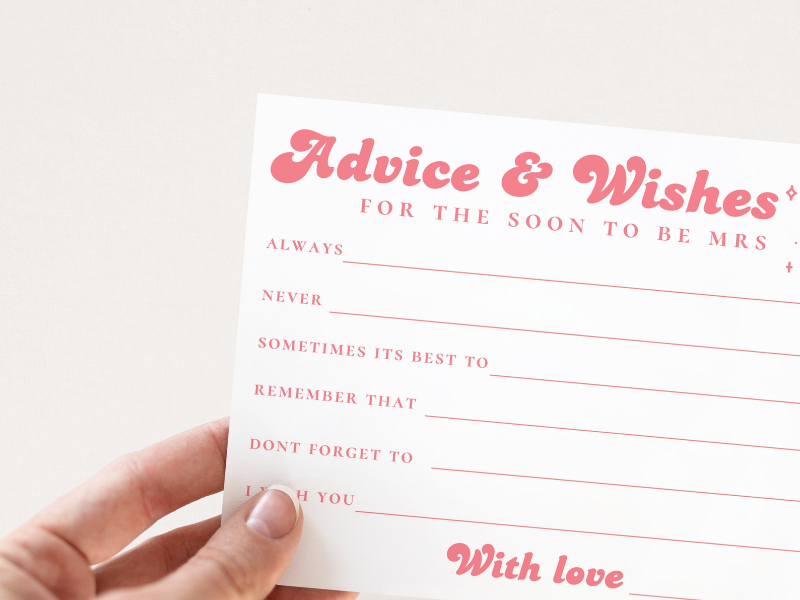 Hen Party Games, Advice to Bride, Hen Do, Bridal Shower Games, in My ...