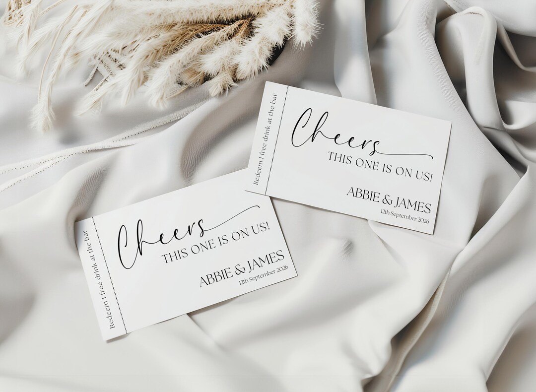 Custom Drink Tokens for Wedding Bar // Wedding Drink Token, Drink ...