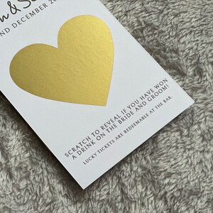 Wedding Scratch Card, Custom Scratch Card, Wedding Favours, Drink Token ...